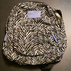 Jansport | Bags | Jansport Zebra Print Backpack | Poshmark